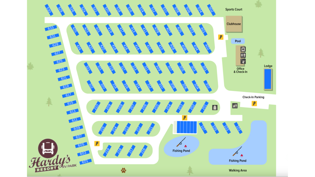 Hardy’s Resort Park Map - Hardy's RV Parks
